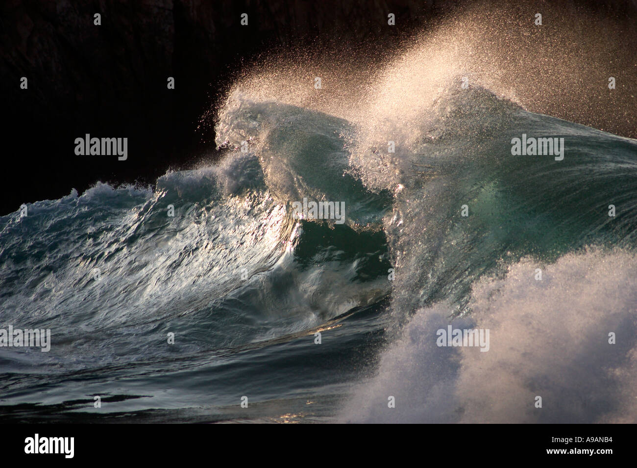 powerful ocean wave Stock Photo - Alamy