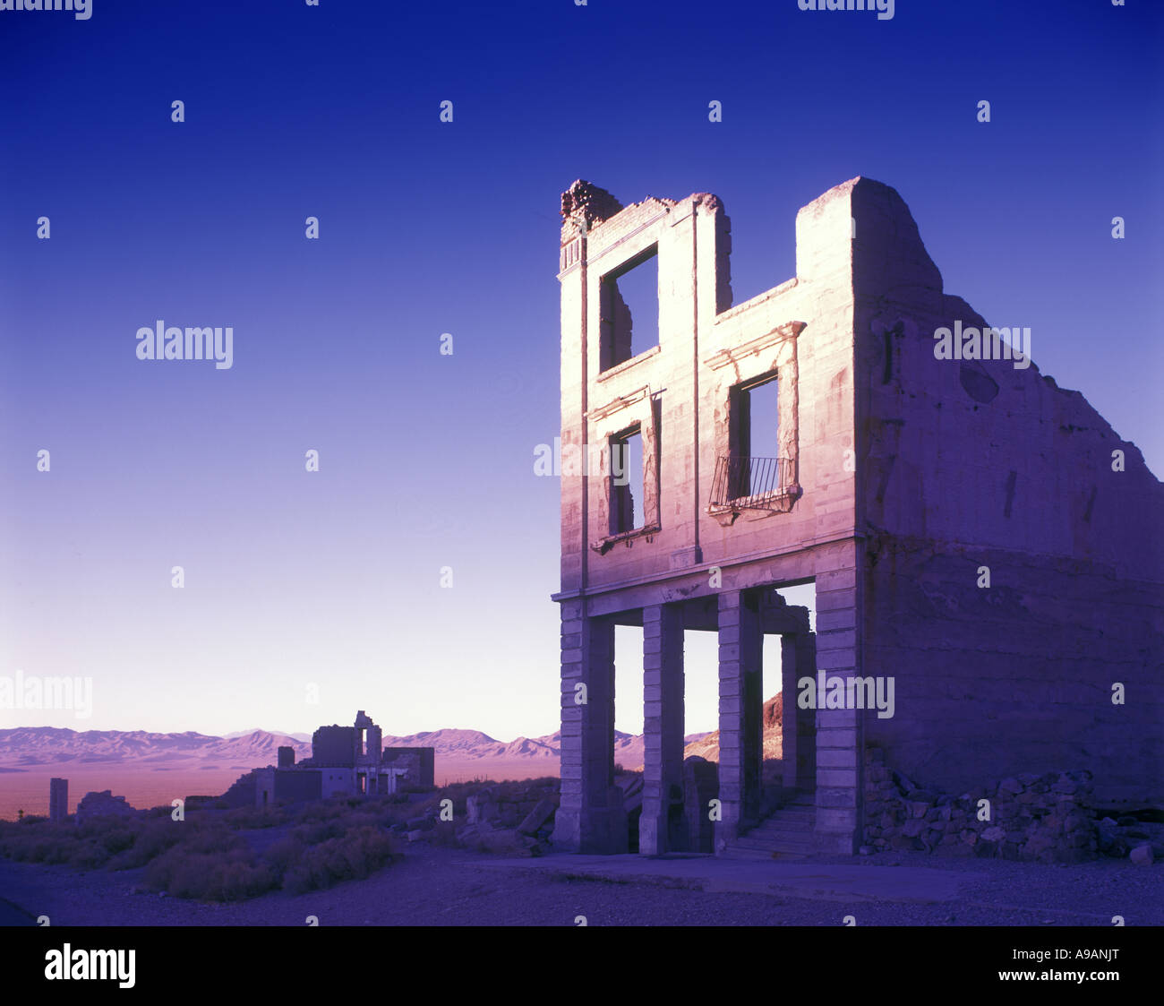 COOK AND COMPANY BANK BUILDING RUINS RHYOLITE GHOST TOWN NYE COUNTY ...