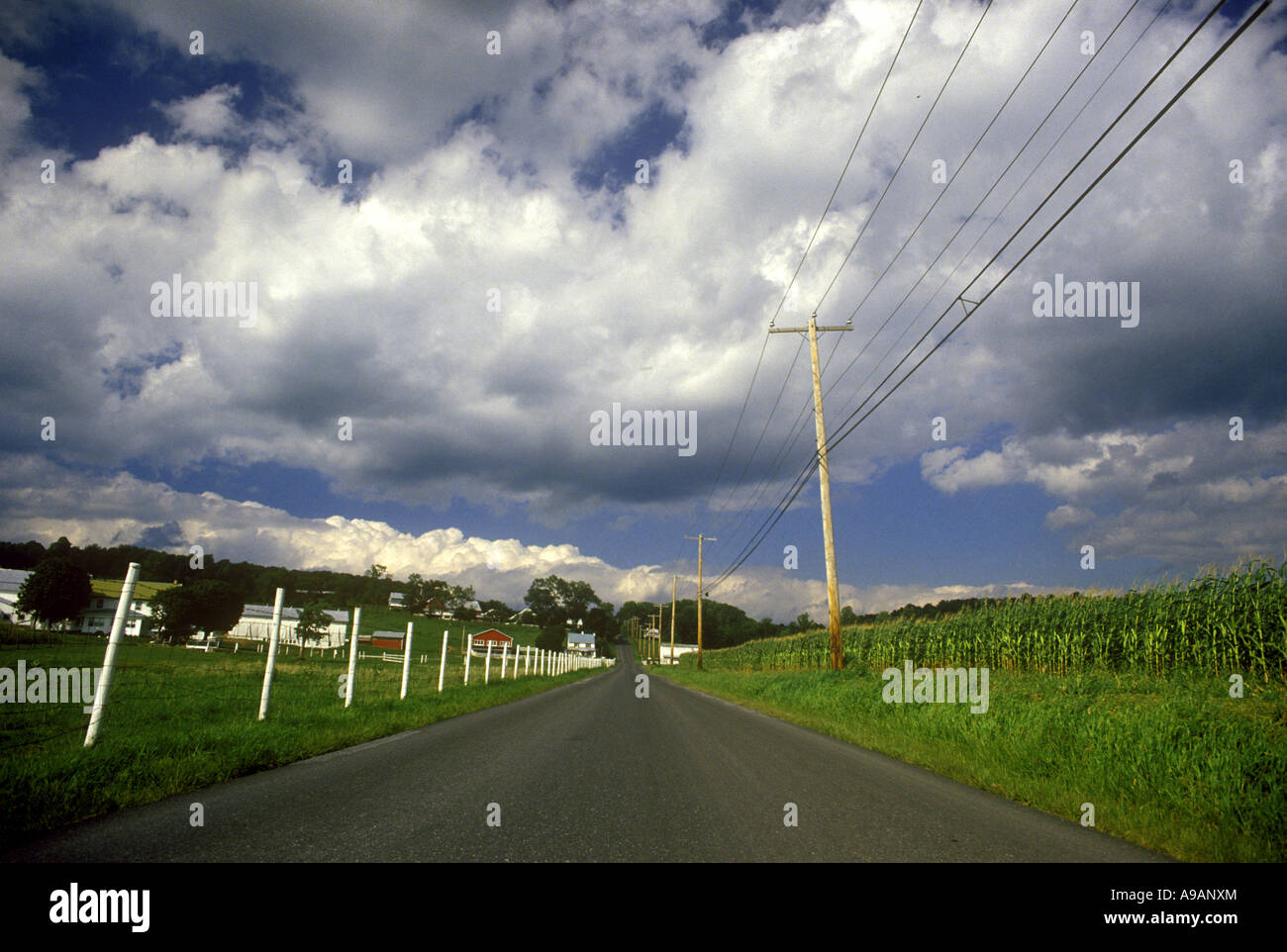 ROAD RURAL LANCASTER COUNTY PENNSYLVANIA USA Stock Photo - Alamy