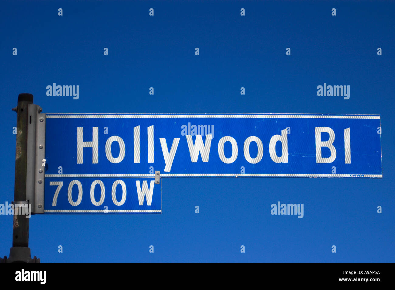 Hollywood Blvd street sign Ca Stock Photo - Alamy