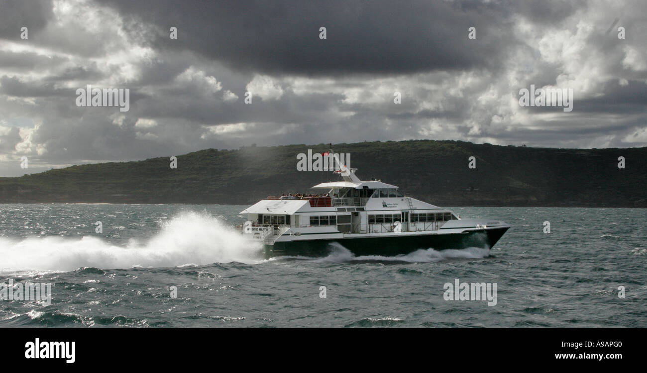Jetcat Sir David Martin on Sydney harbour Manly run Stock Photo - Alamy