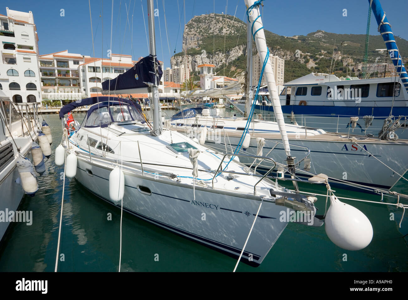 Yachts in gibraltar harbour hi-res stock photography and images - Alamy