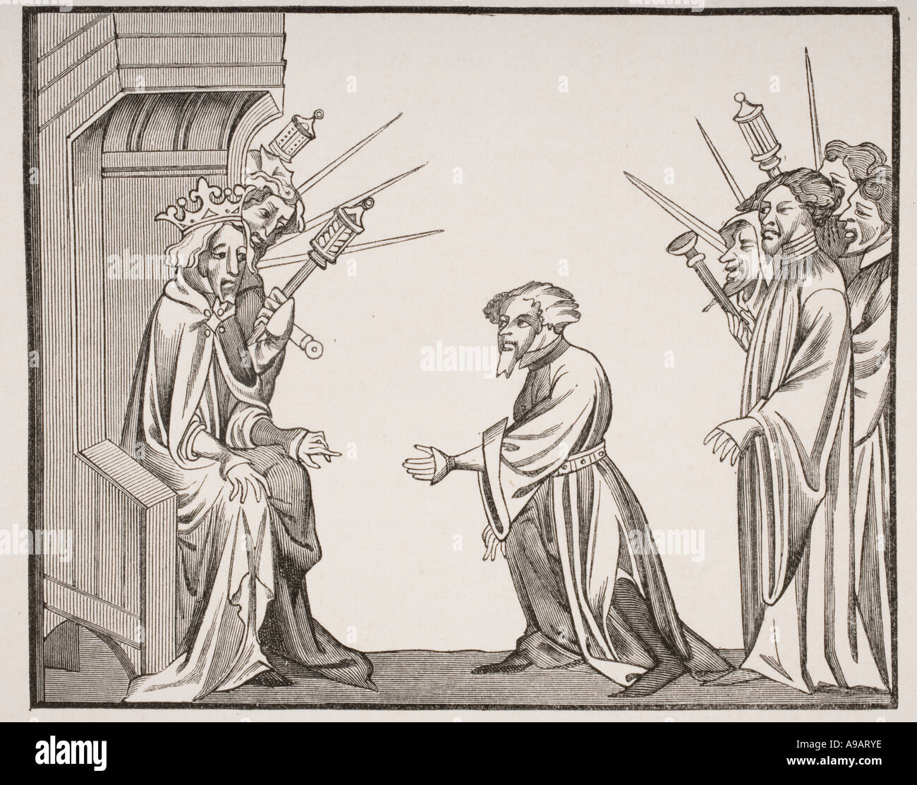 Charlemagne 742/747 - 814, receiving the Oath of Fidelity and Homage ...
