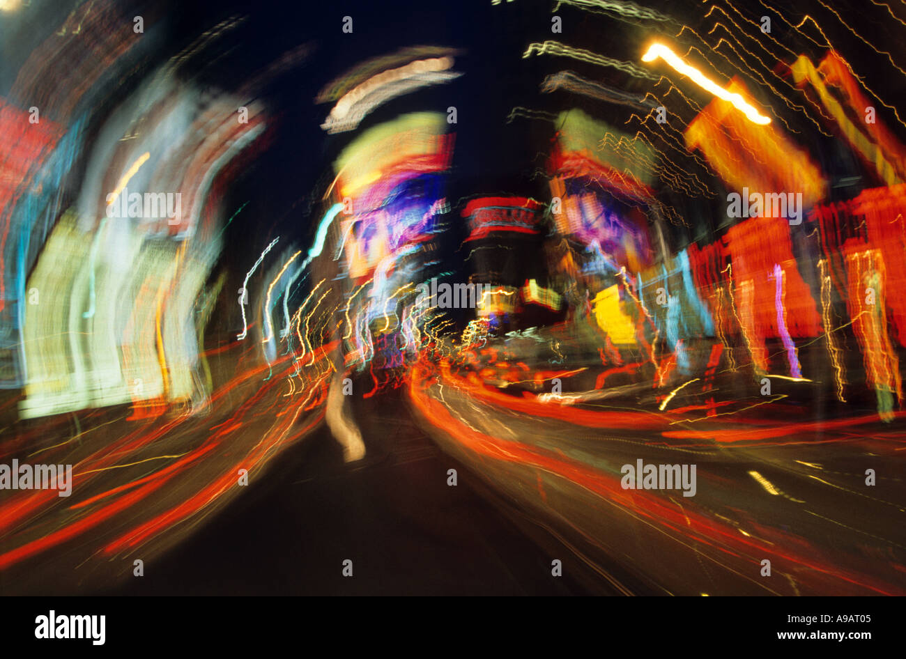 neon light tunnel effect Stock Photo - Alamy