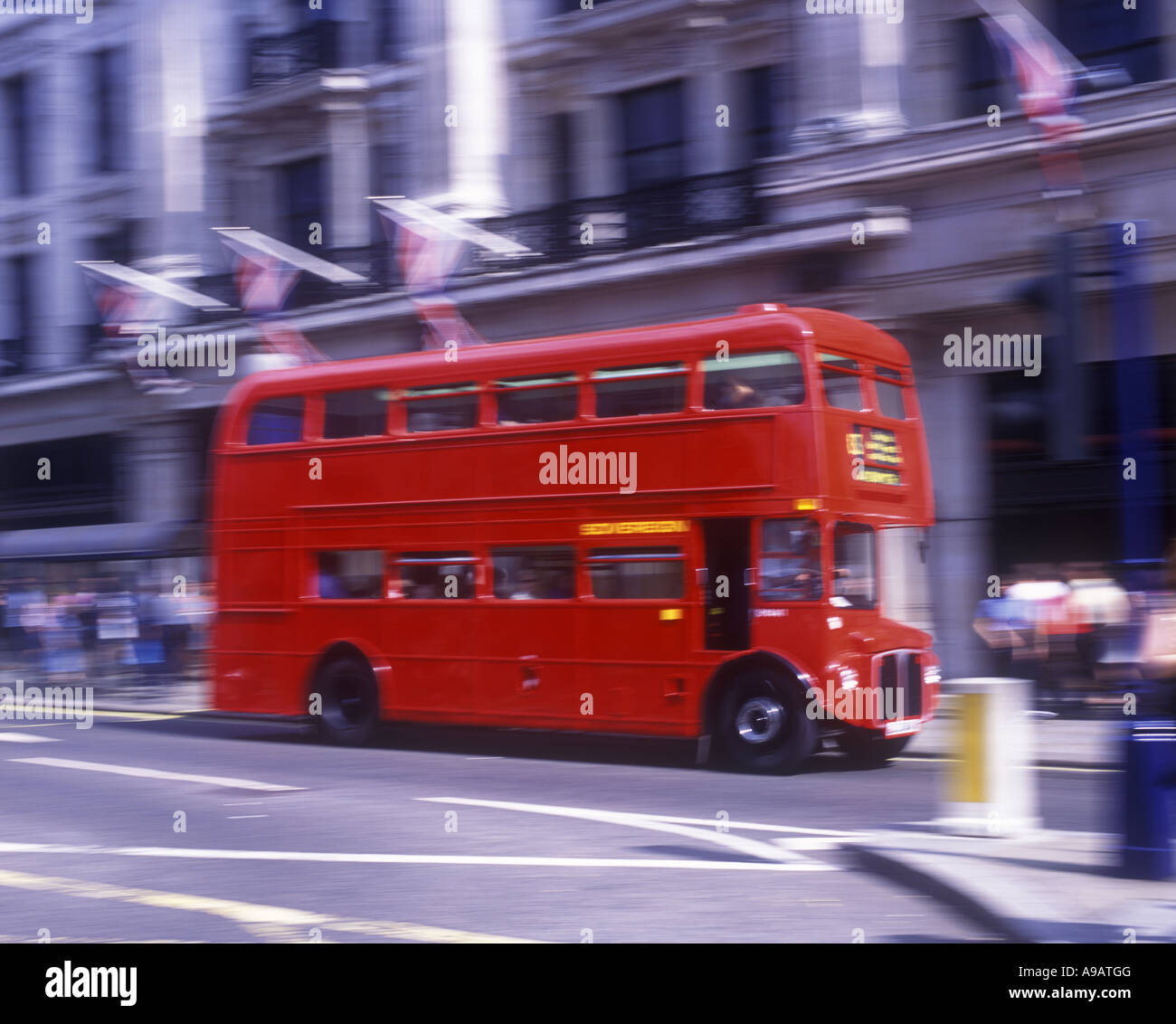 RED DOUBLE DECKER ROUTEMASTER LONDON BUS REGENT’S STREET WEST END ...
