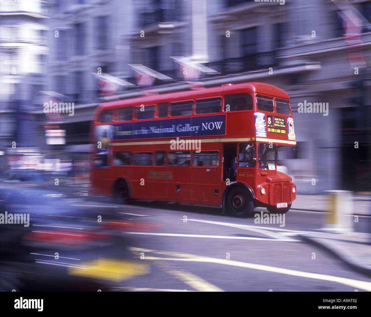 RED DOUBLE DECKER ROUTEMASTER LONDON BUS REGENT’S STREET LONDON ENGLAND ...