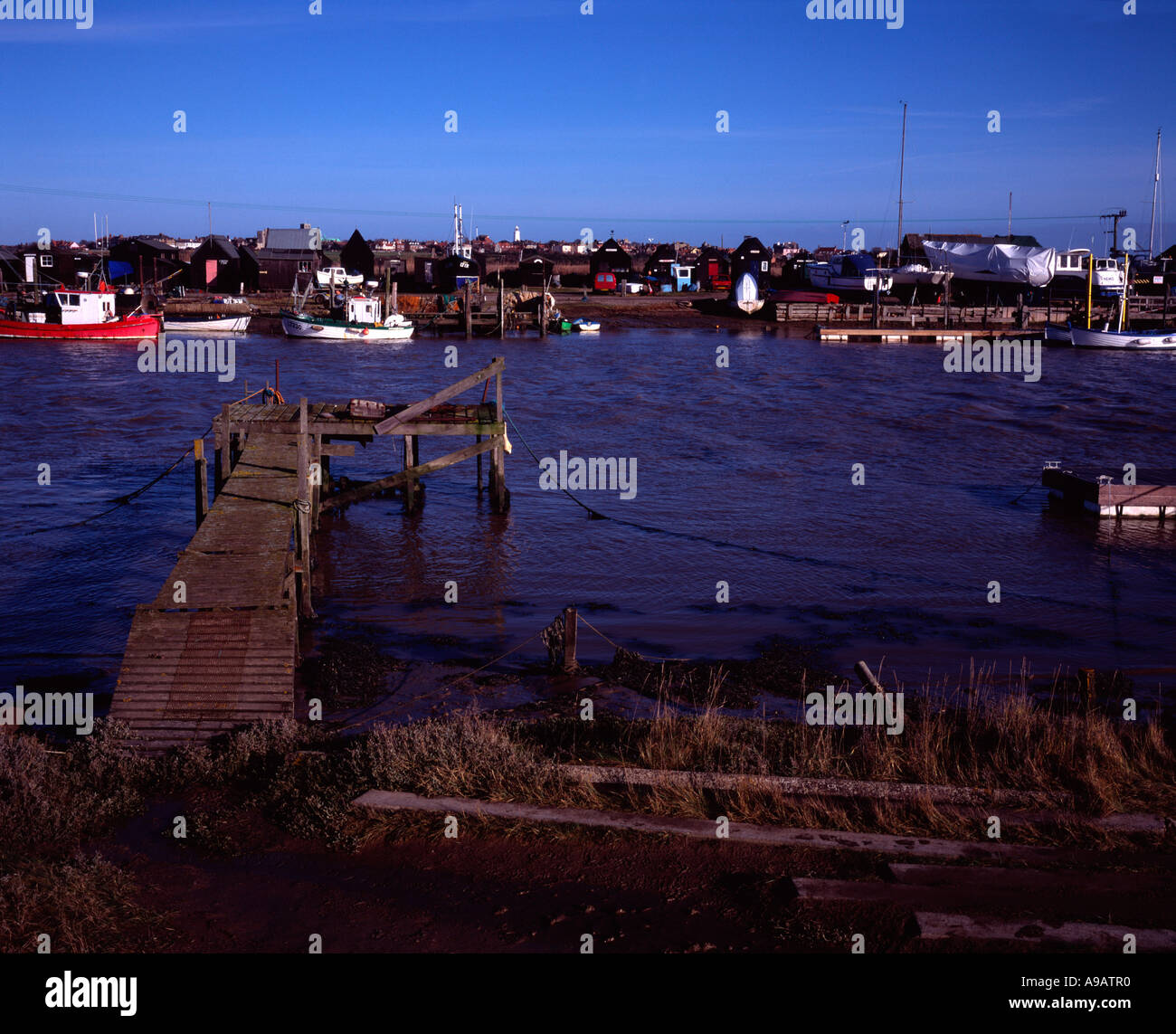 The River Blyth between Walberswick and Southwold, Suffolk, UK Stock ...