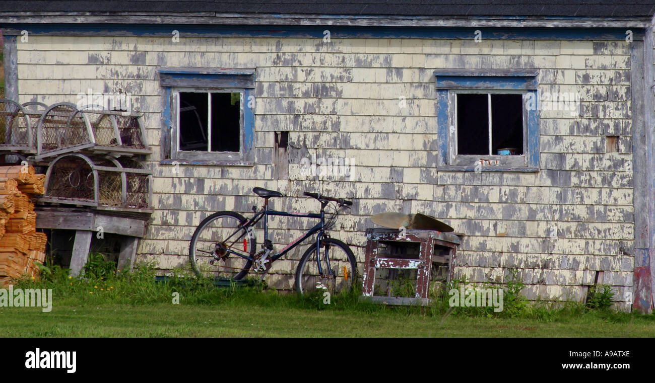 old barn with bike Stock Photo - Alamy