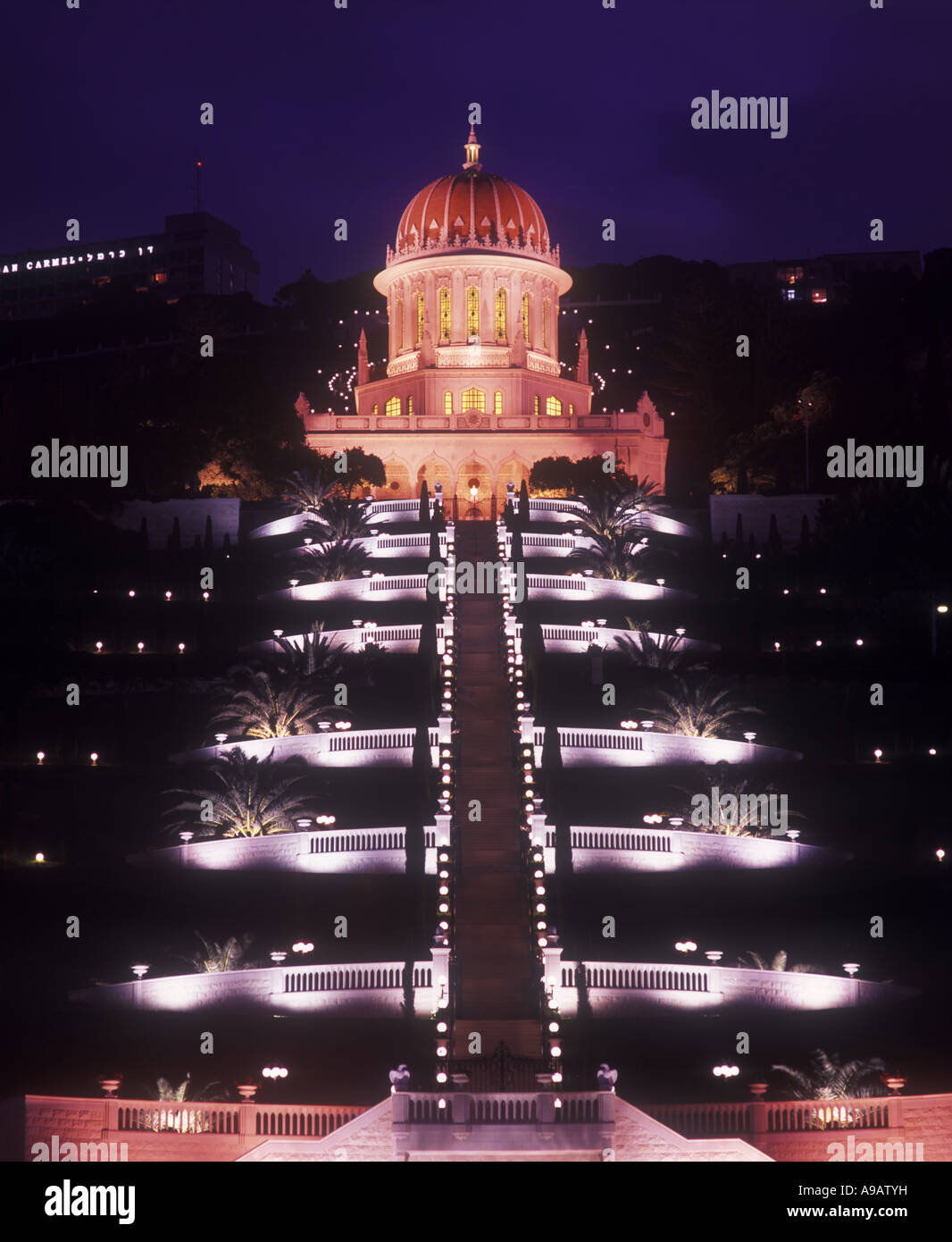 SHRINE OF THE BAB FORMAL TERRACES BAHAI GARDENS (©FARIBORZ SAHBA 2001 ...