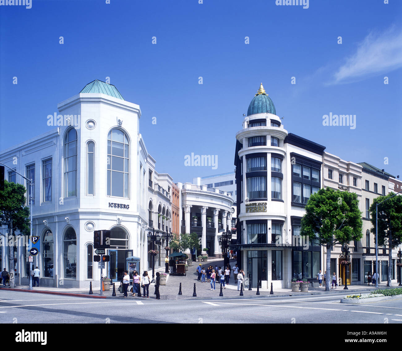 SHOPS RODEO DRIVE BEVERLY HILLS LOS ANGELES CALIFORNIA USA Stock Photo ...