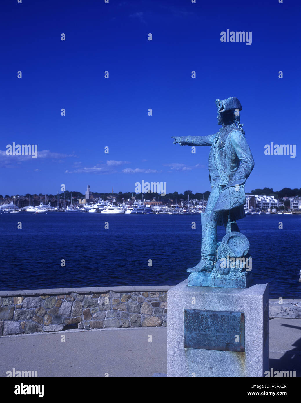 COUNT DE ROCHAMBEAU STATUE NEWPORT RHODE ISLAND USA Stock Photo - Alamy