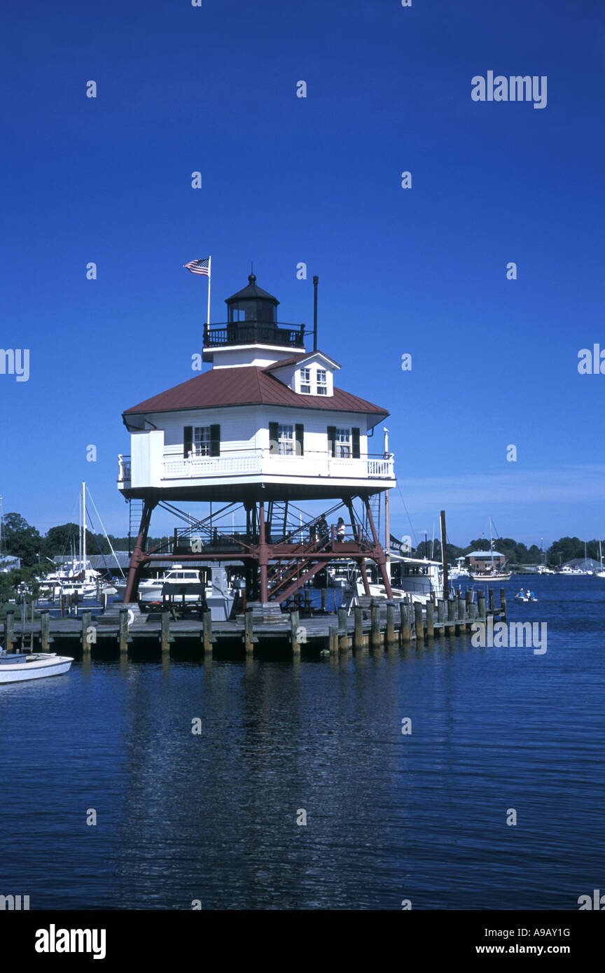 DRUM POINT LIGHTHOUSE SOLOMONS CHESAPEAKE BAY MARYLAND USA Stock Photo ...
