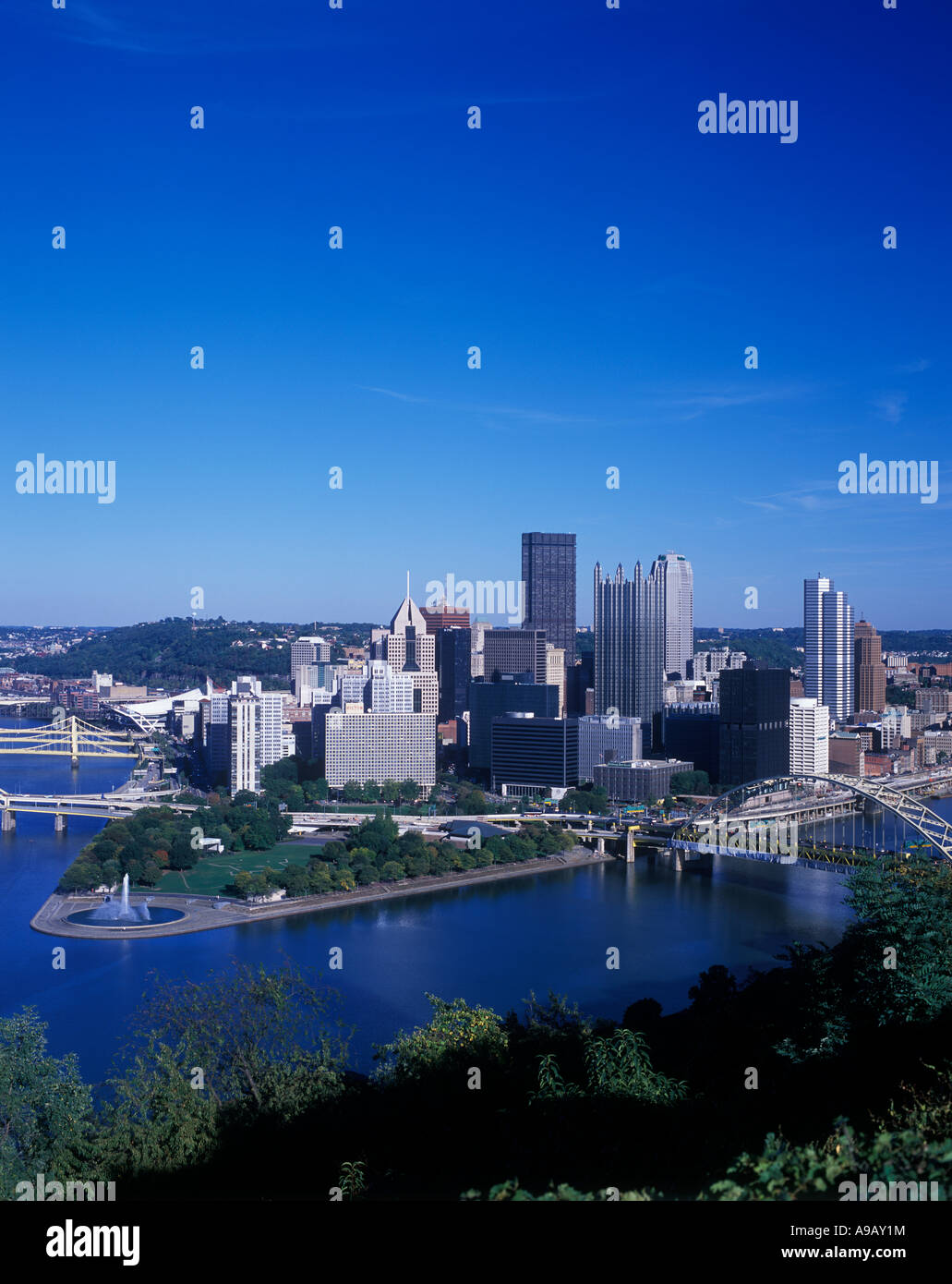 MOUNT WASHINGTON OVERLOOK DOWNTOWN SKYLINE THE POINT PITTSBURGH ...