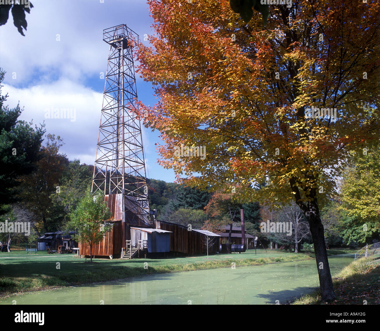 FALL FOLIAGE OIL CREEK STATE PARK TITUSVILLE PENNSYLVANIA USA Stock ...