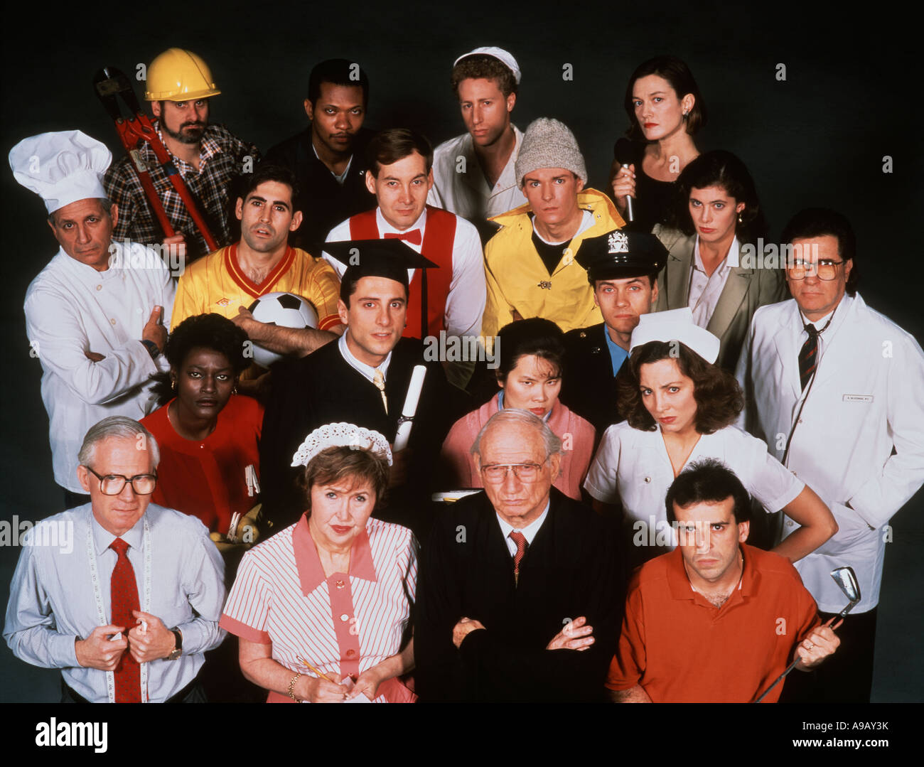 GROUP OF WORKERS WITH DIFFERENT OCCUPATIONS Stock Photo - Alamy