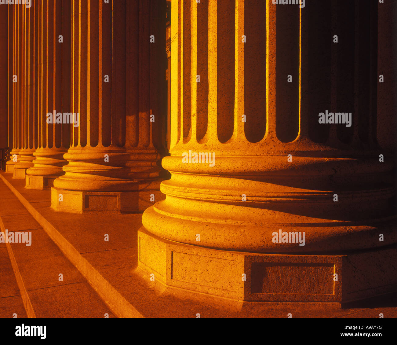 DORIC STYLE STONE COLUMNS NEW YORK CITY USA Stock Photo - Alamy