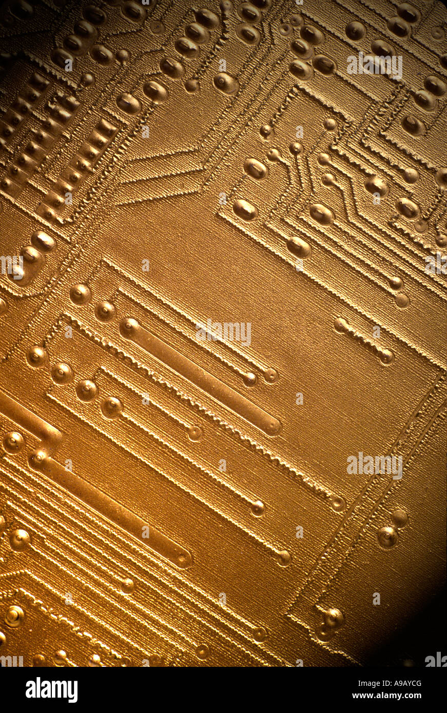 ABSTRACT GOLDEN CIRCUIT BOARD Stock Photo - Alamy
