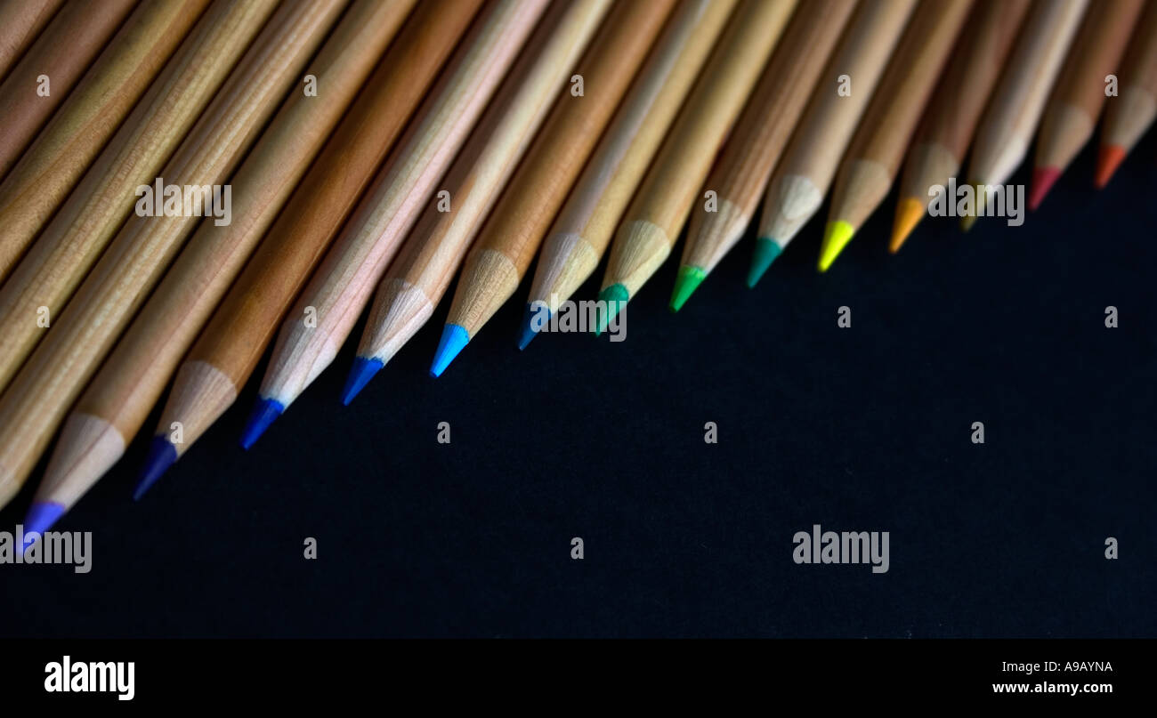 Coloured pencils collection hi-res stock photography and images - Alamy