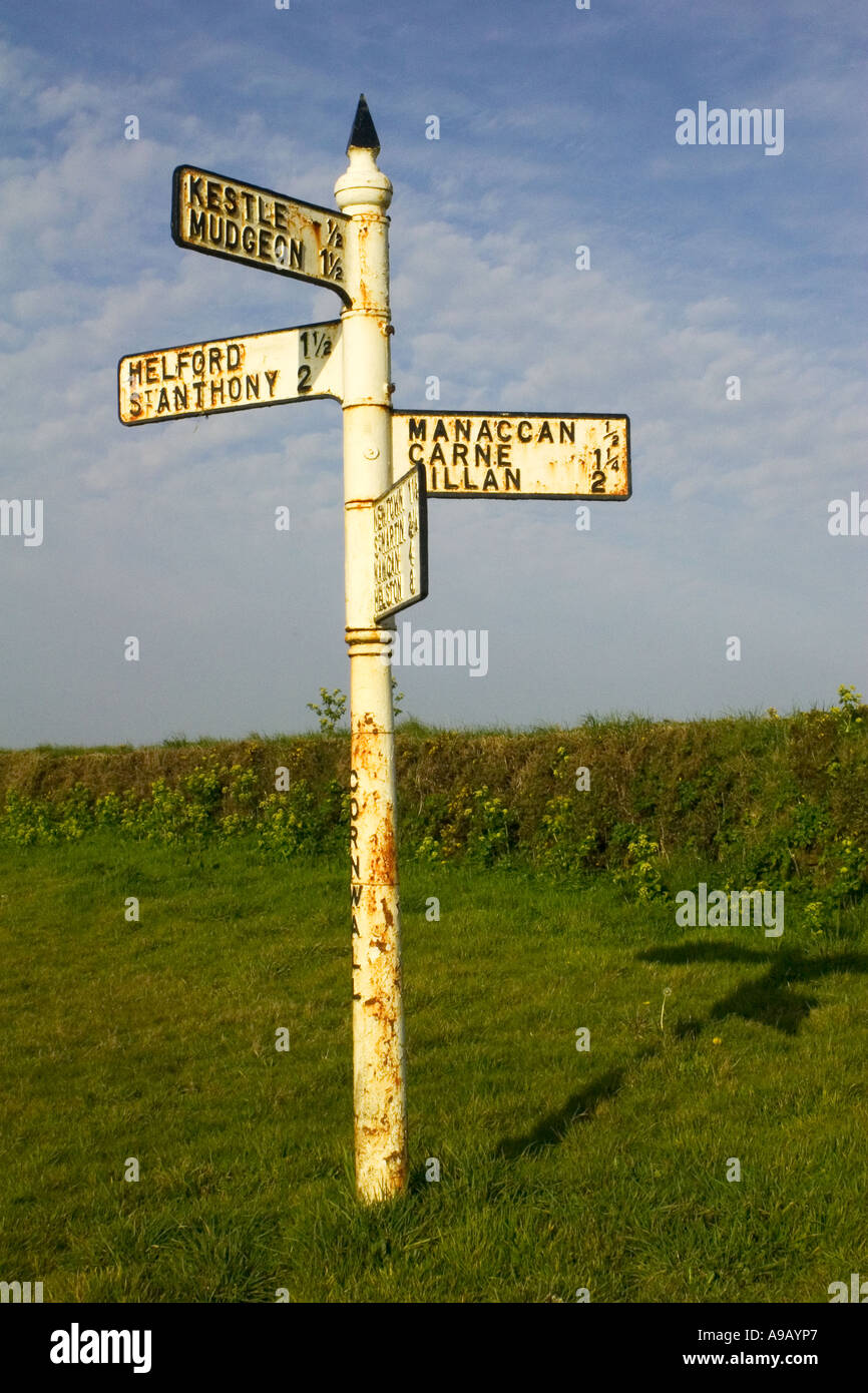 old fashioned signpost Stock Photo - Alamy