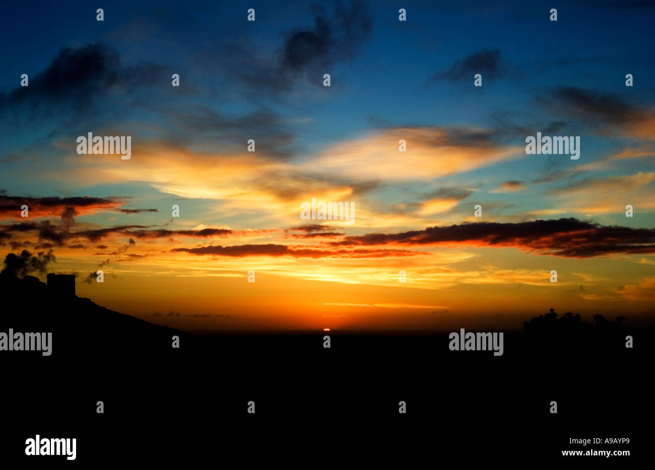 Sunset view to St. Ives Stock Photo - Alamy