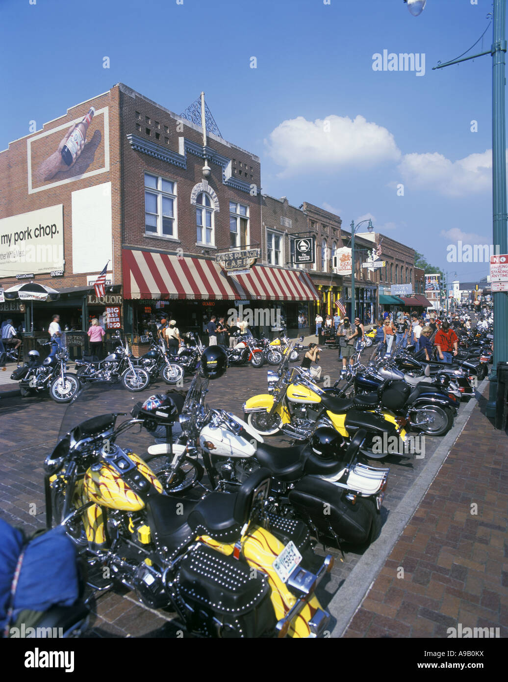 HARLEY DAVIDSON MOTORBIKES BEALE STREET MEMPHIS TENNESSEE USA Stock ...
