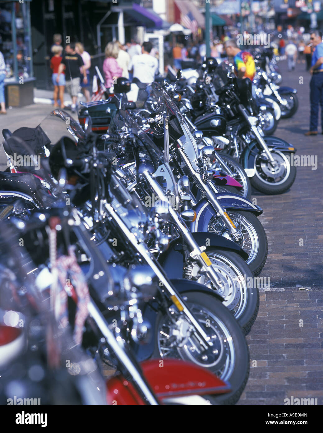 HARLEY DAVIDSON MOTORBIKES BEALE STREET MEMPHIS TENNESSEE USA Stock ...