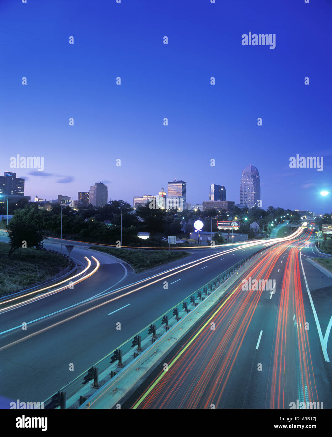 INTERSTATE 40 BUSINESS LOOP DOWNTOWN SKYLINE WINSTON SALEM NORTH ...