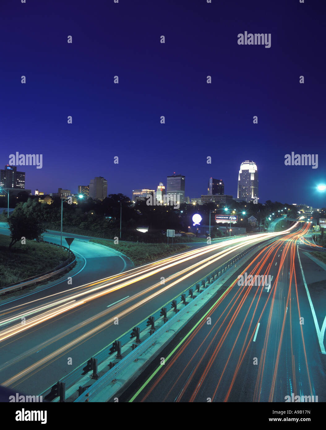 INTERSTATE 40 BUSINESS LOOP DOWNTOWN SKYLINE WINSTON SALEM NORTH ...