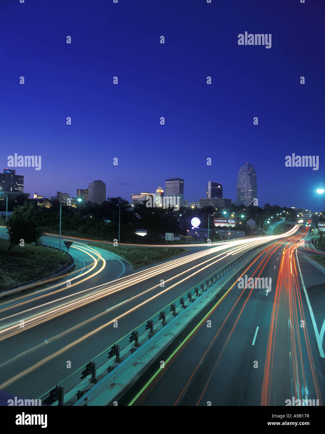 INTERSTATE 40 BUSINESS LOOP DOWNTOWN SKYLINE WINSTON SALEM NORTH ...