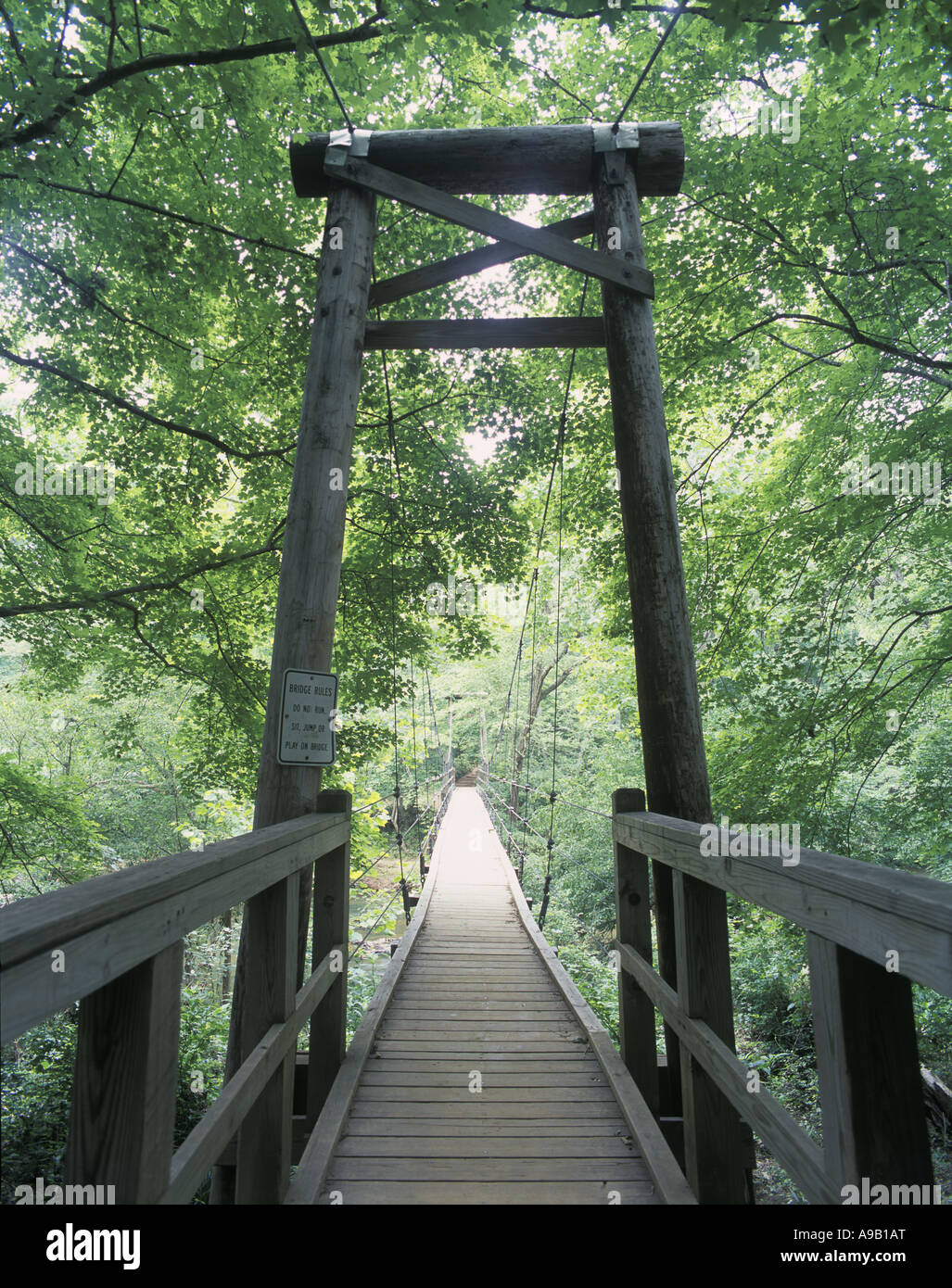 FEWS FORD SUSPENSION WOODEN SUSPENSION FOOTBRIDGE ENO STATE PARK DURHAM ...