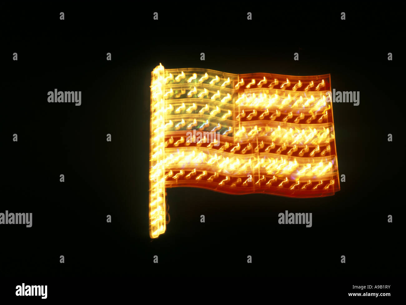 NEON UNITED STATES FLAG Stock Photo - Alamy
