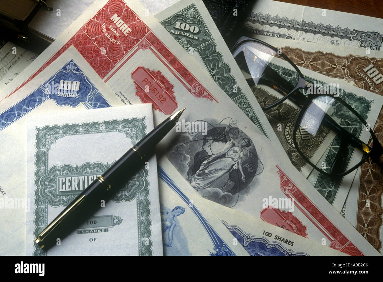 PAPER BONDS AND STOCK CERTIFICATES OF UNITED STATES OF AMERICA FOUNTAIN ...