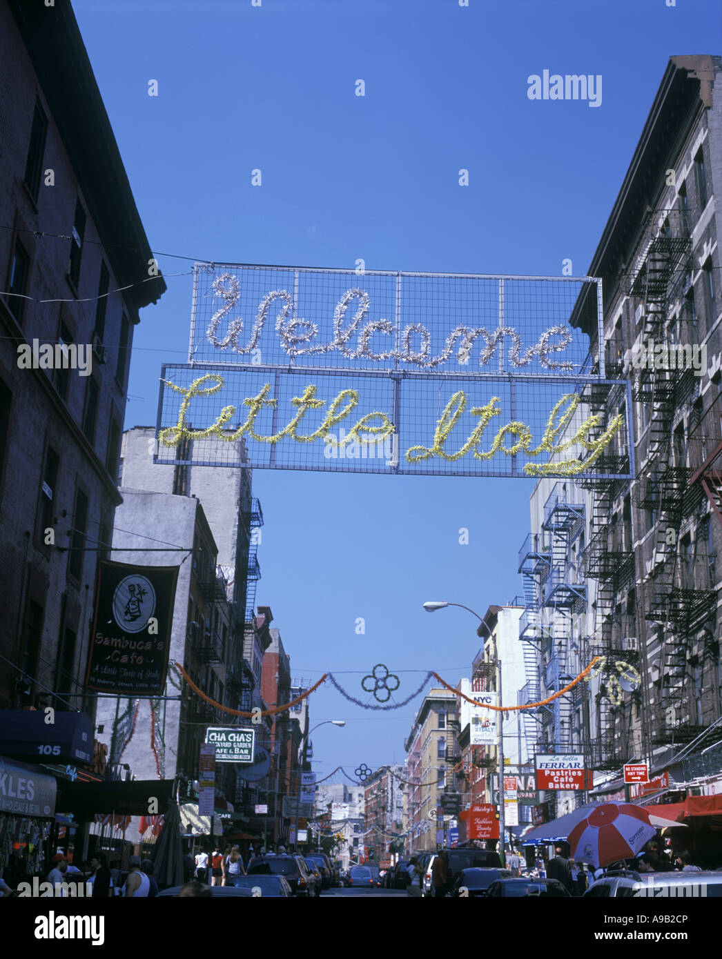 Welcome to little italy sign hi-res stock photography and images - Alamy