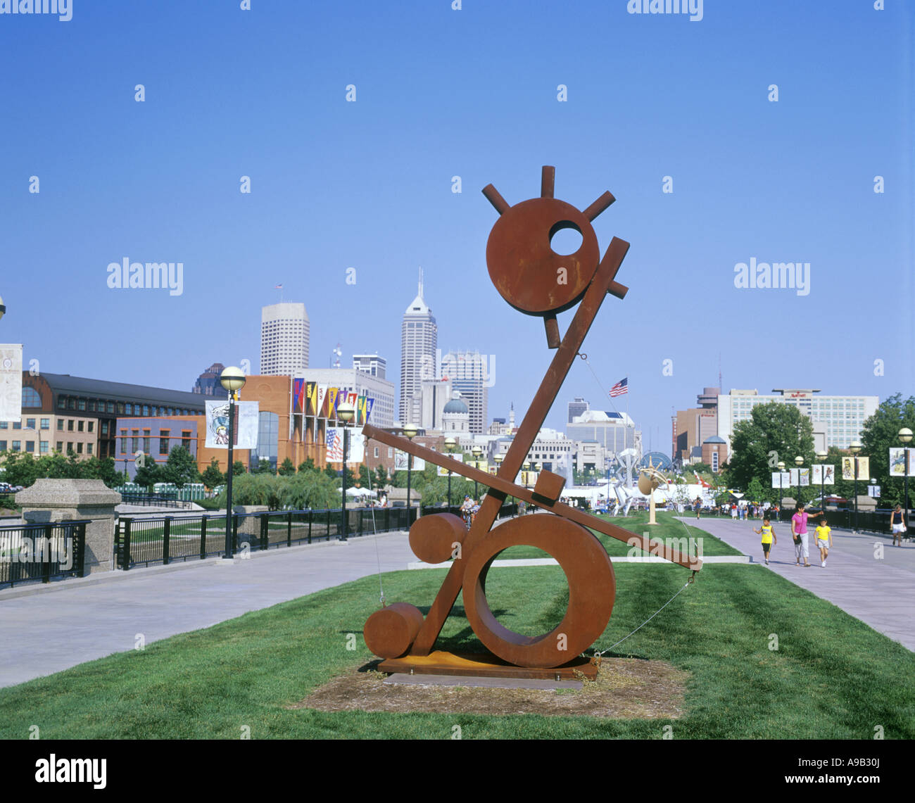 SCULPTURES WHITE RIVER STATE PARK INDIANAPOLIS INDIANA USA Stock Photo ...