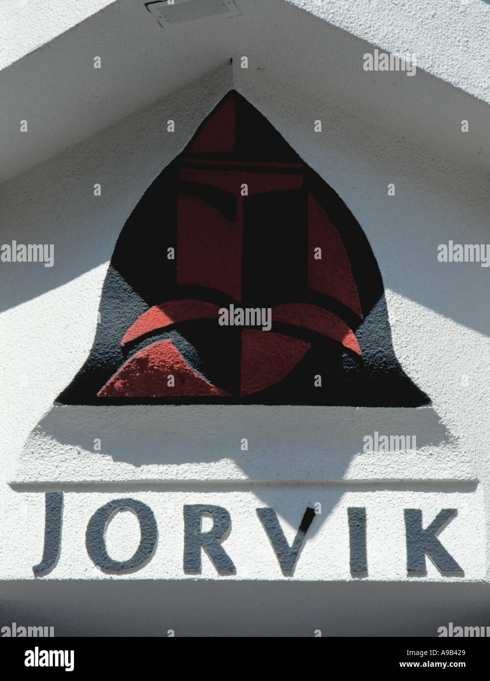 Jorvik Viking Centre sign, City of York, North Yorkshire, England, UK ...