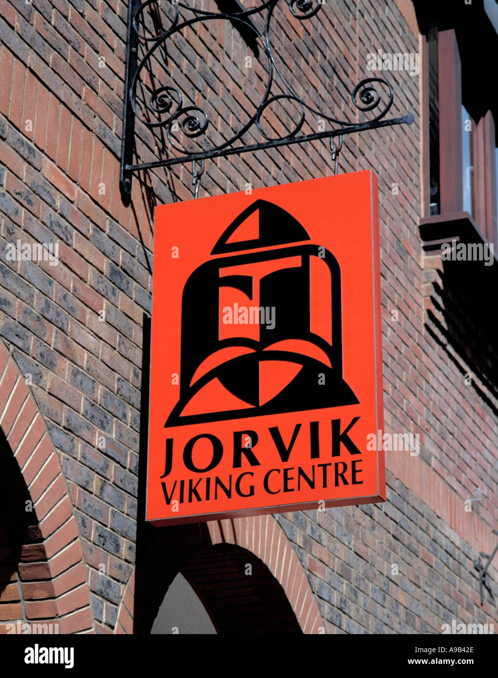 Jorvik Viking Centre sign, City of York, North Yorkshire, England, UK ...