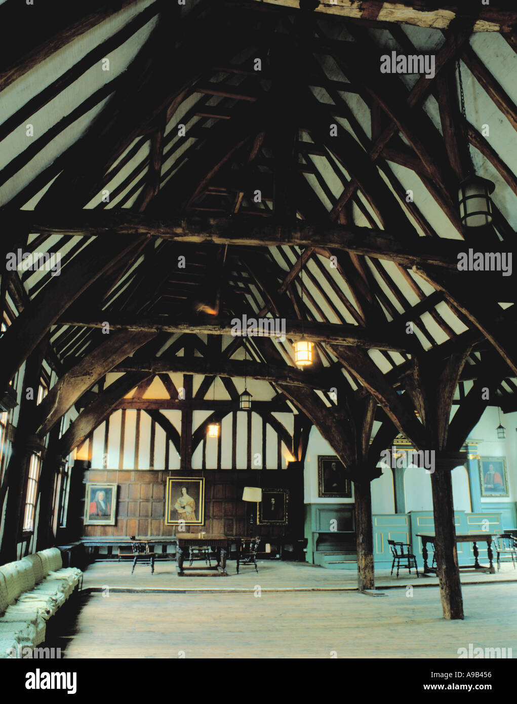 Interior of The Great Hall of the medieval Merchant Adventurers Hall ...