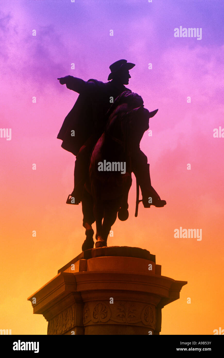 SAM HOUSTON STATUE HERMANN PARK HOUSTON TEXAS USA Stock Photo - Alamy