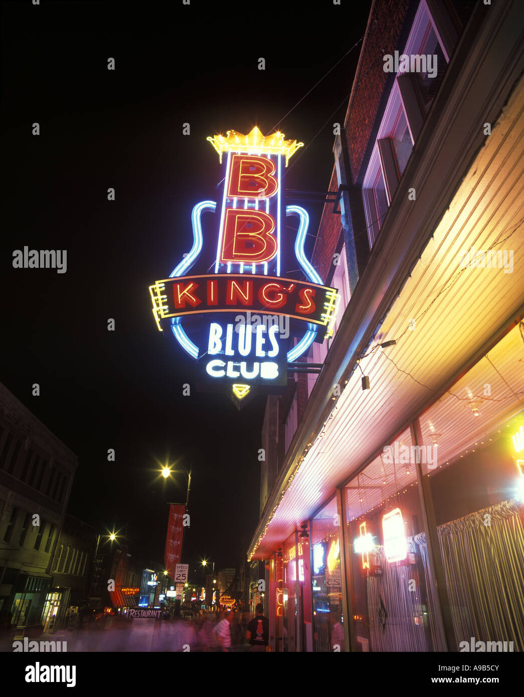 BB KING’S BLUES CLUB SIGN BEALE STREET MEMPHIS TENNESSEE USA Stock ...