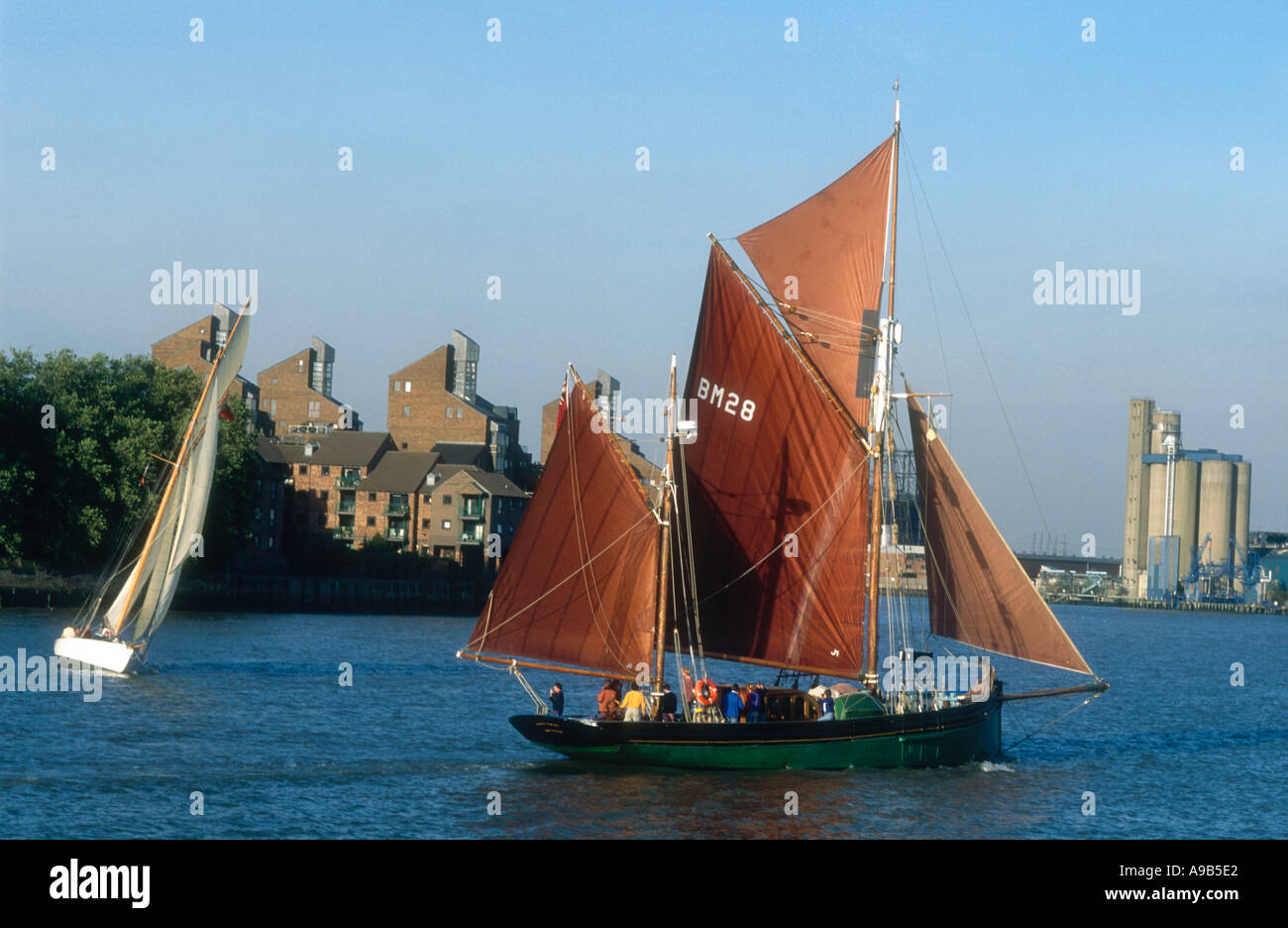The restored 1924 Brixham trawler Provident on the River Thames in ...