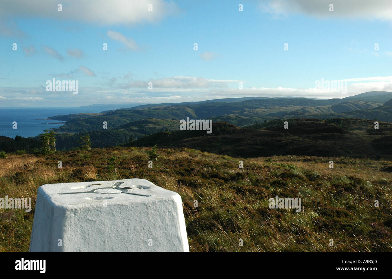 View from the top of Deer Hill, Carradale, Kintyre, Scotland Stock ...