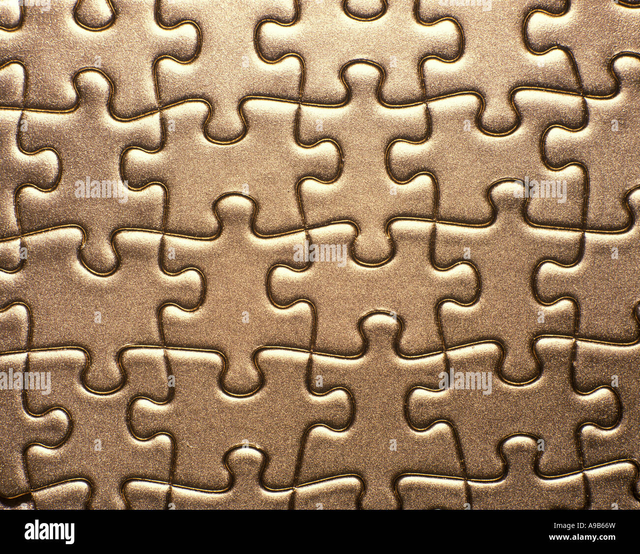 COMPLETE GOLDEN JIGSAW PUZZLE PATTERN Stock Photo - Alamy