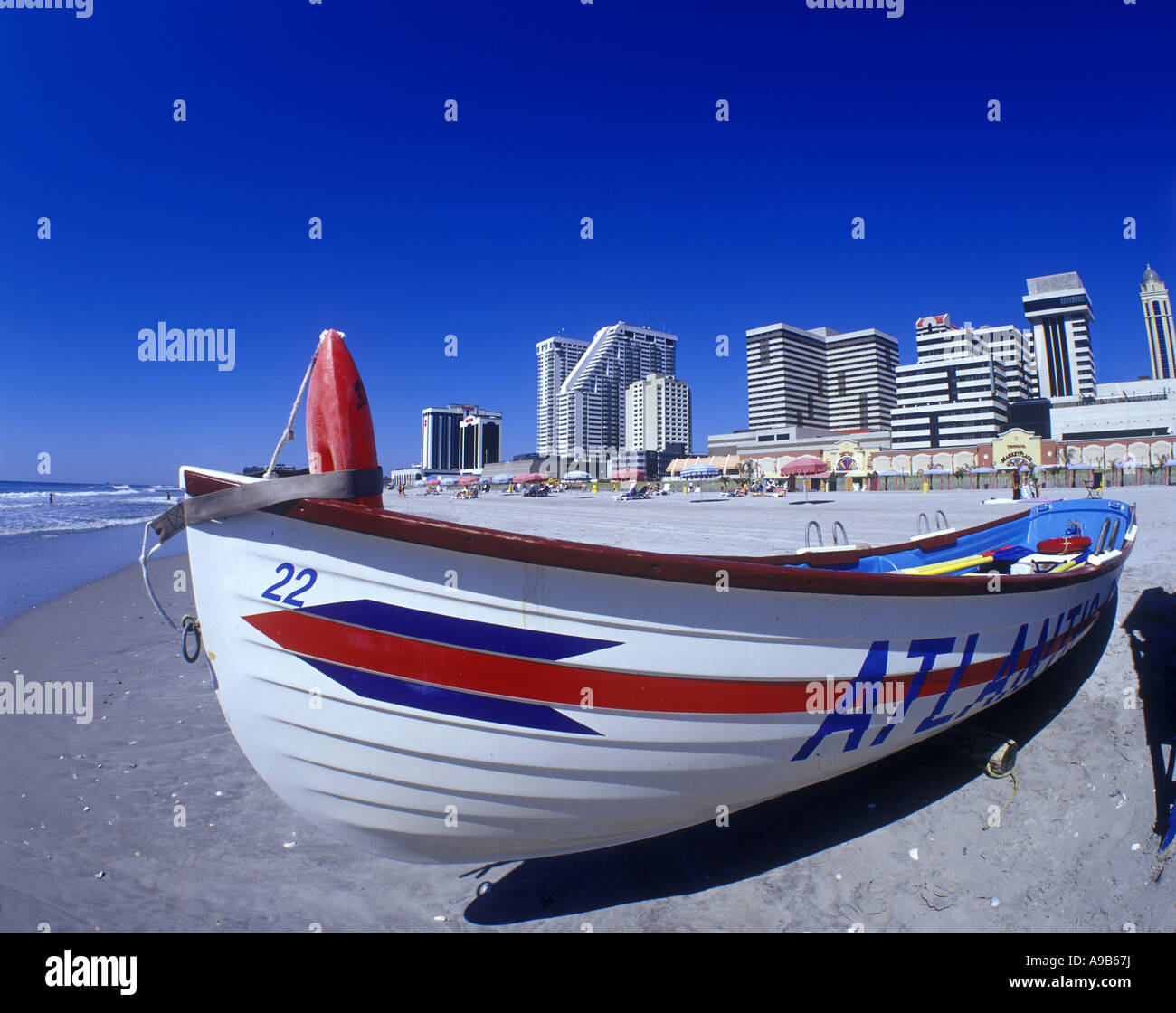 Lifeguard boat beach atlantic city hi-res stock photography and images ...
