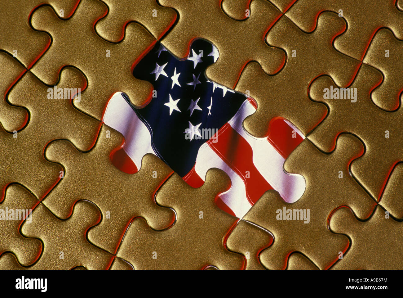 American flag jigsaw puzzle hi-res stock photography and images - Alamy