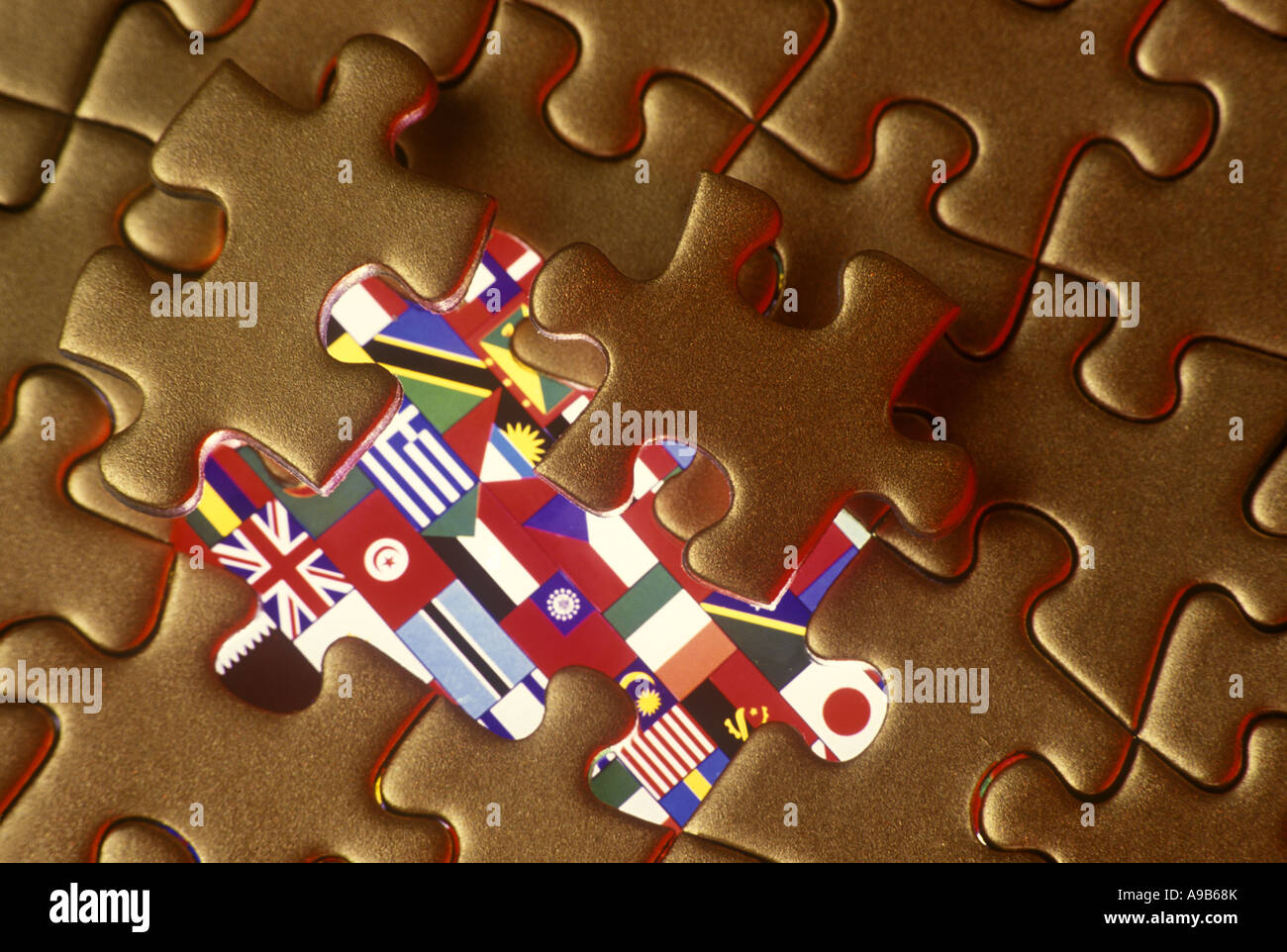 Jigsaw puzzle pieces national flags hi-res stock photography and images ...