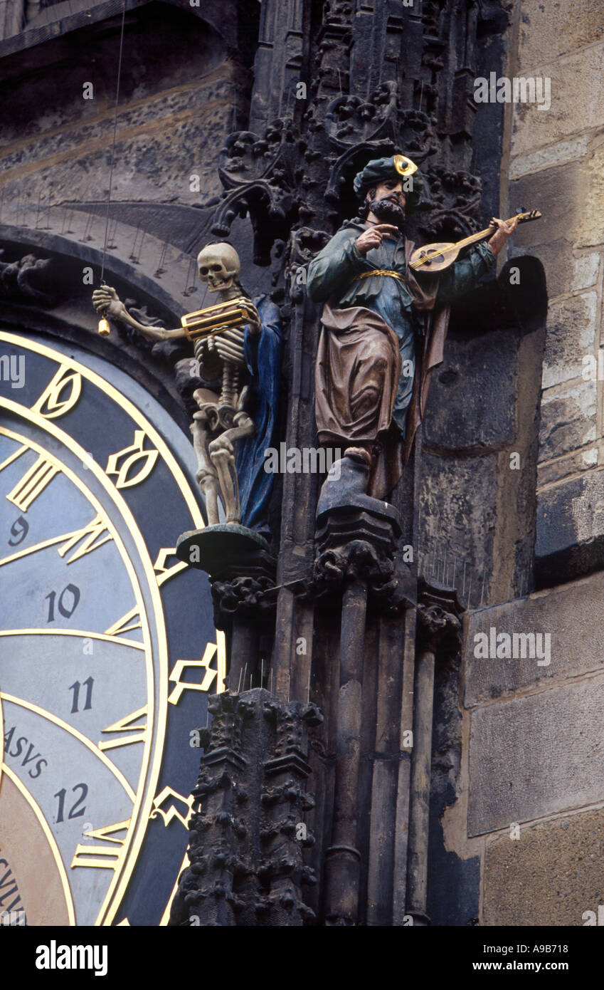 The figures of Death and the Turk on the Town Hall Astronomical Clock ...