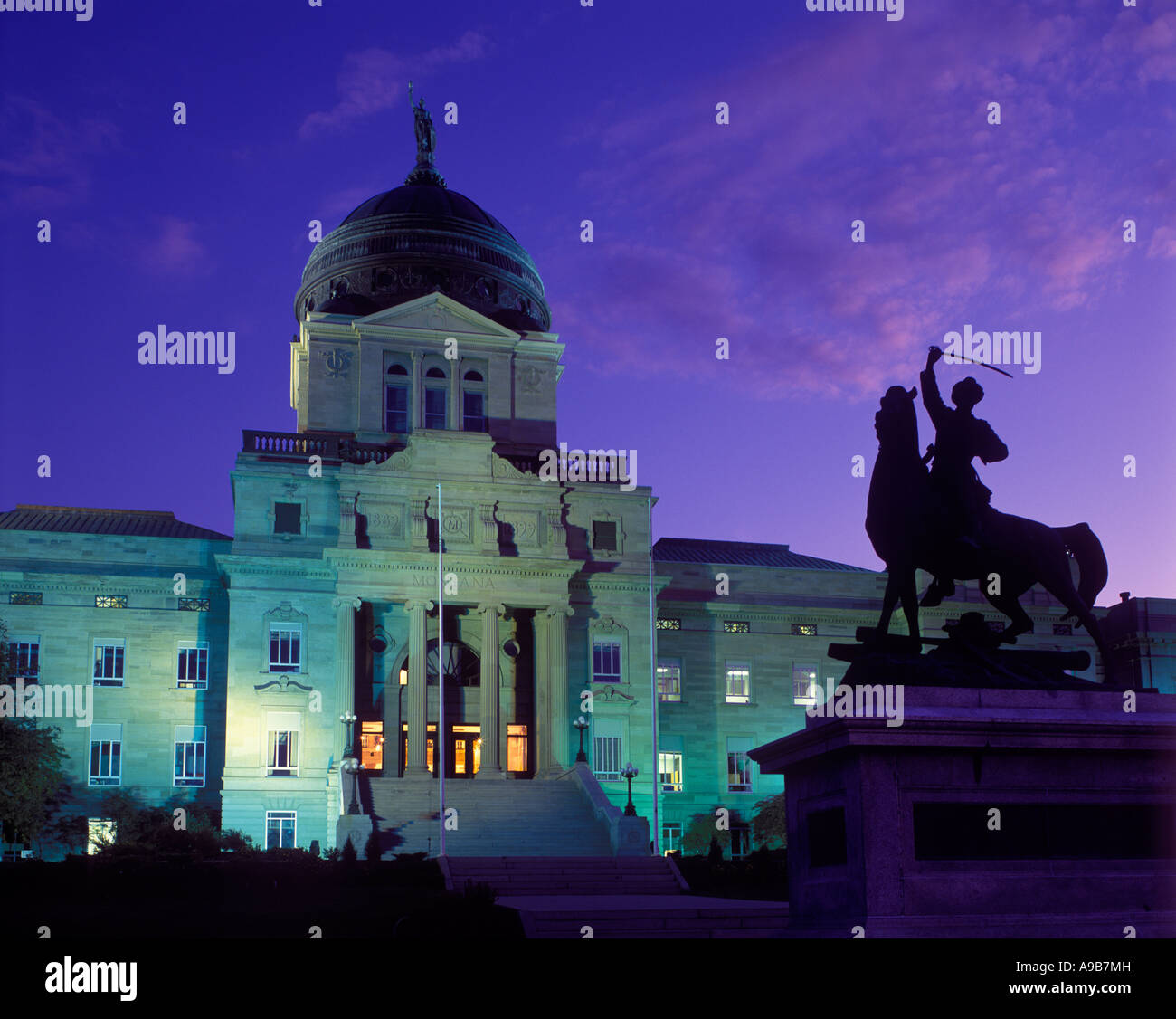 FRANCIS MEAGER STATUE STATE CAPITOL BUILDING HELENA MONTANA USA Stock ...