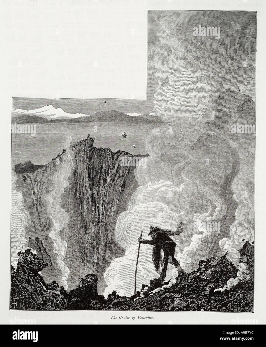 Italy Italian Italia Vesuvius crater fumaroles volcano volcanic smoke ...