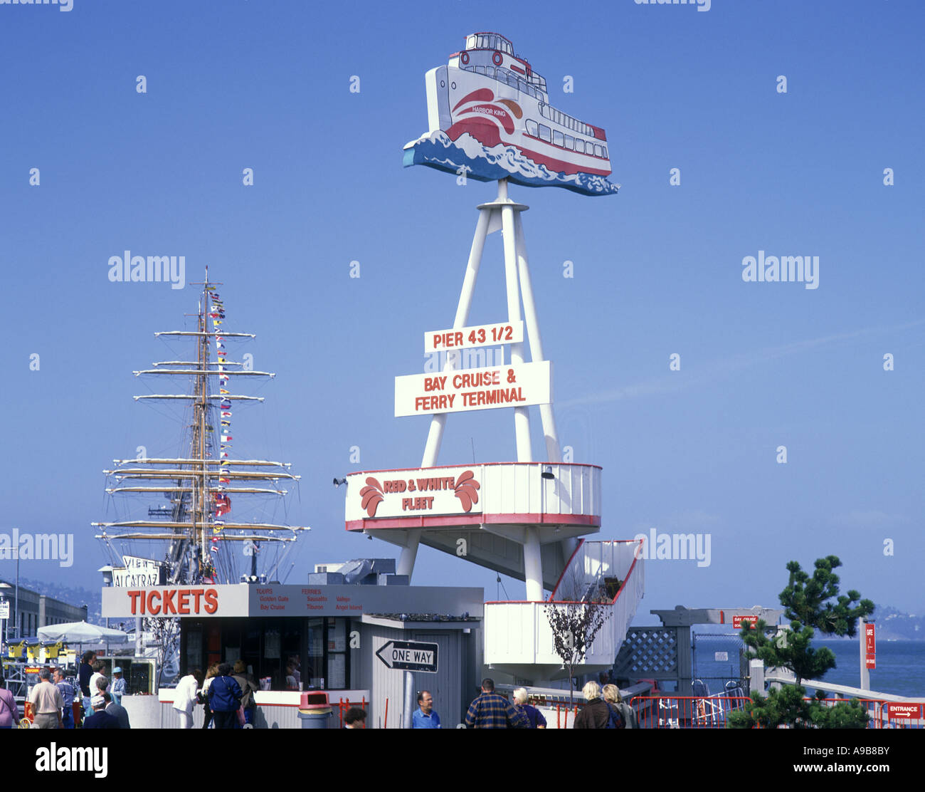 SIGHTSEEING EXCURSION SIGN PIER 43 TOUR BOAT JETTY FISHERMAN'S WHARF ...