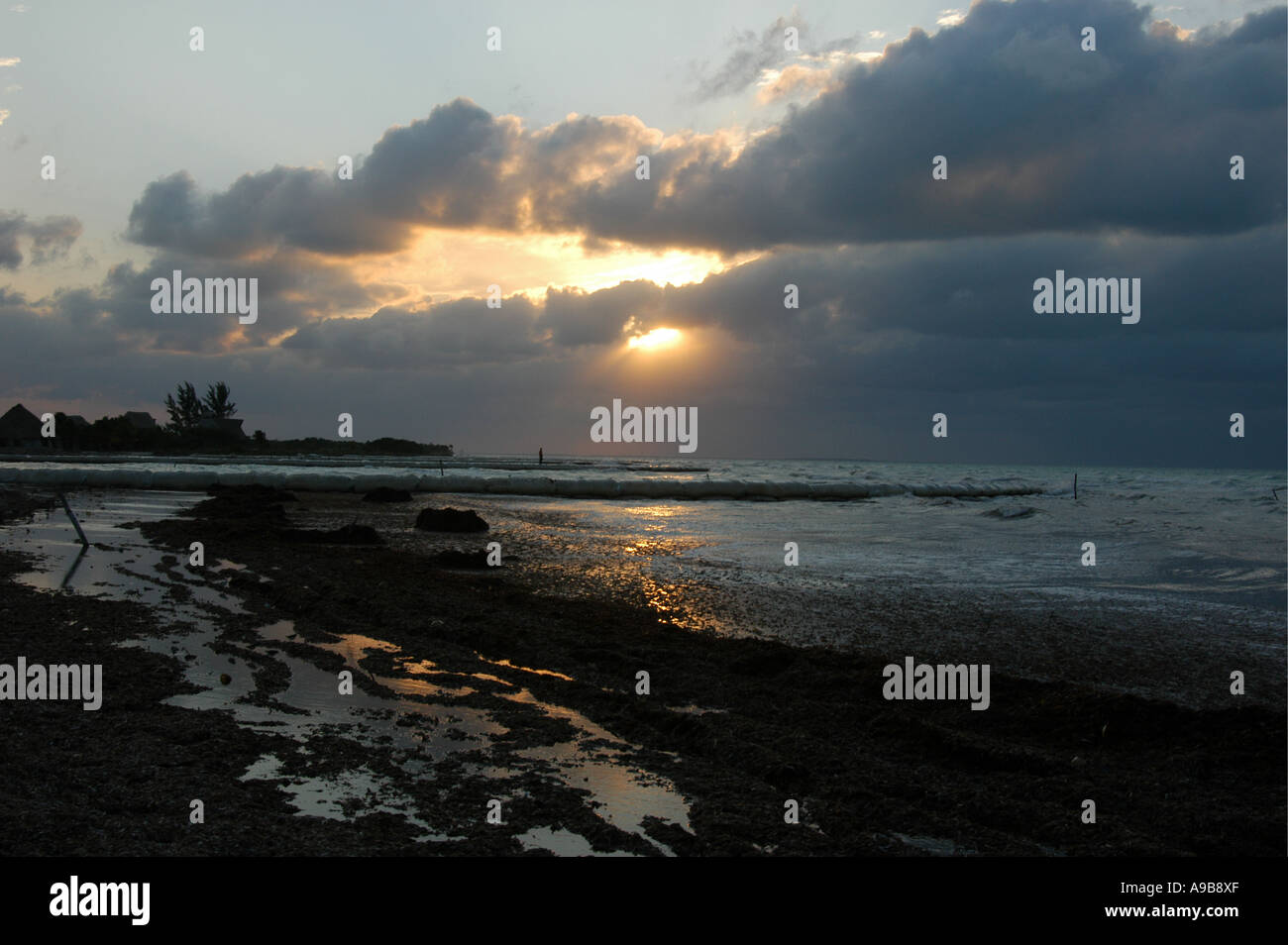 Sunset over Isla Holbox in the Gulf of Mexico Stock Photo - Alamy